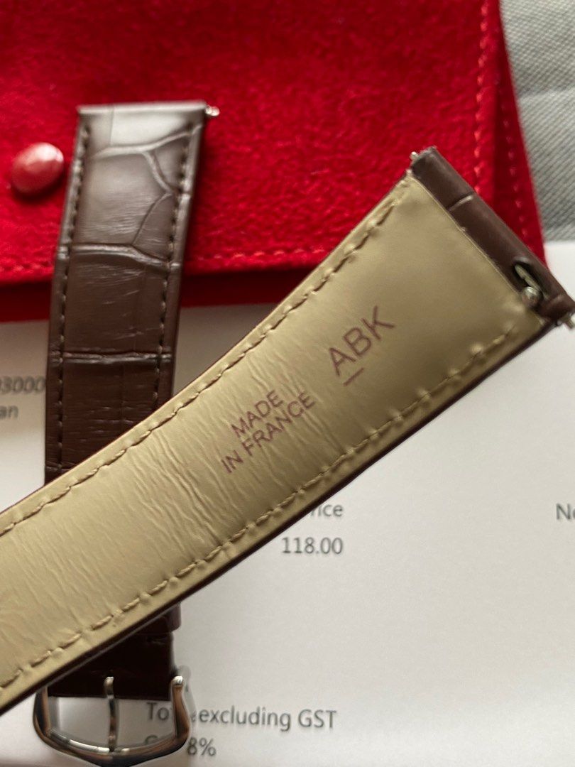Cartier Tank Must Large Brown Croco Leather Watch Strap with Ardillon ...