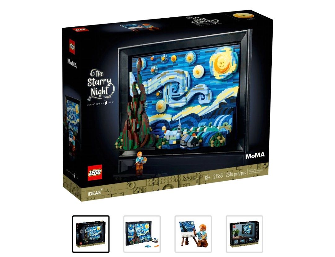 LEGO Ideas MoMA Vincent van Gogh The Starry Night Set 21333, 興趣及遊戲, 玩具 ...