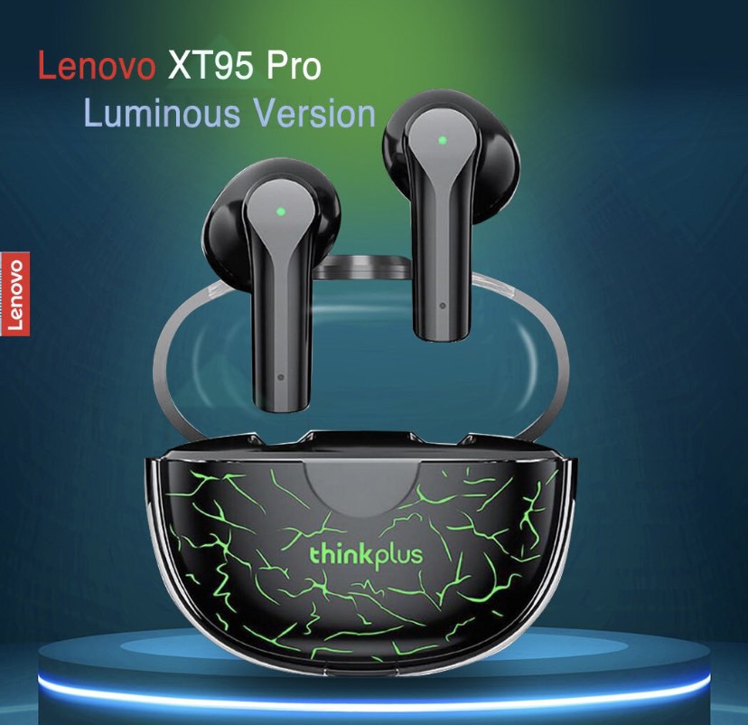 Lenovo 真無線藍牙5.1耳機 發光版 Live Pods 聯想 Thinkplus XT95 Pro Bluetooth 5.1 ...