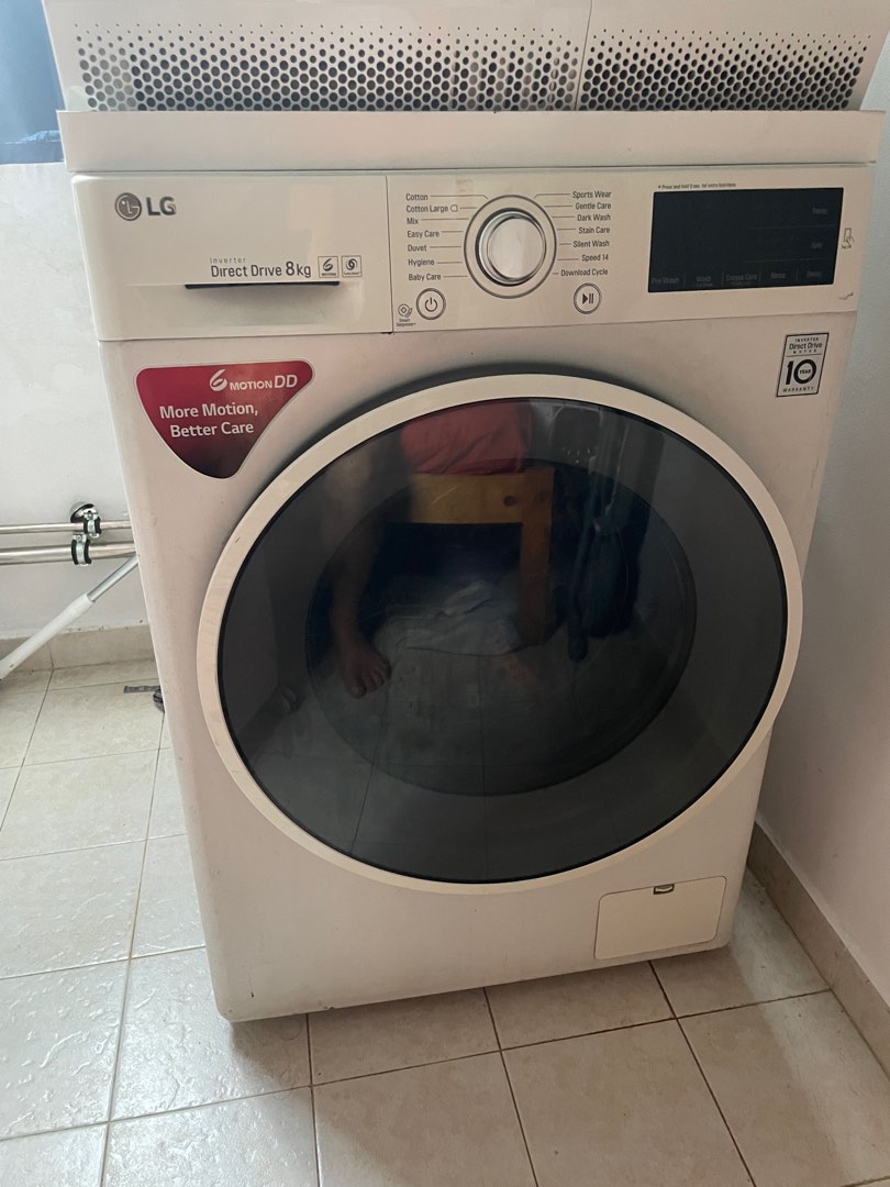 LG 8kg Inverter Washing Machine, TV & Home Appliances, Washing Machines and Dryers on Carousell