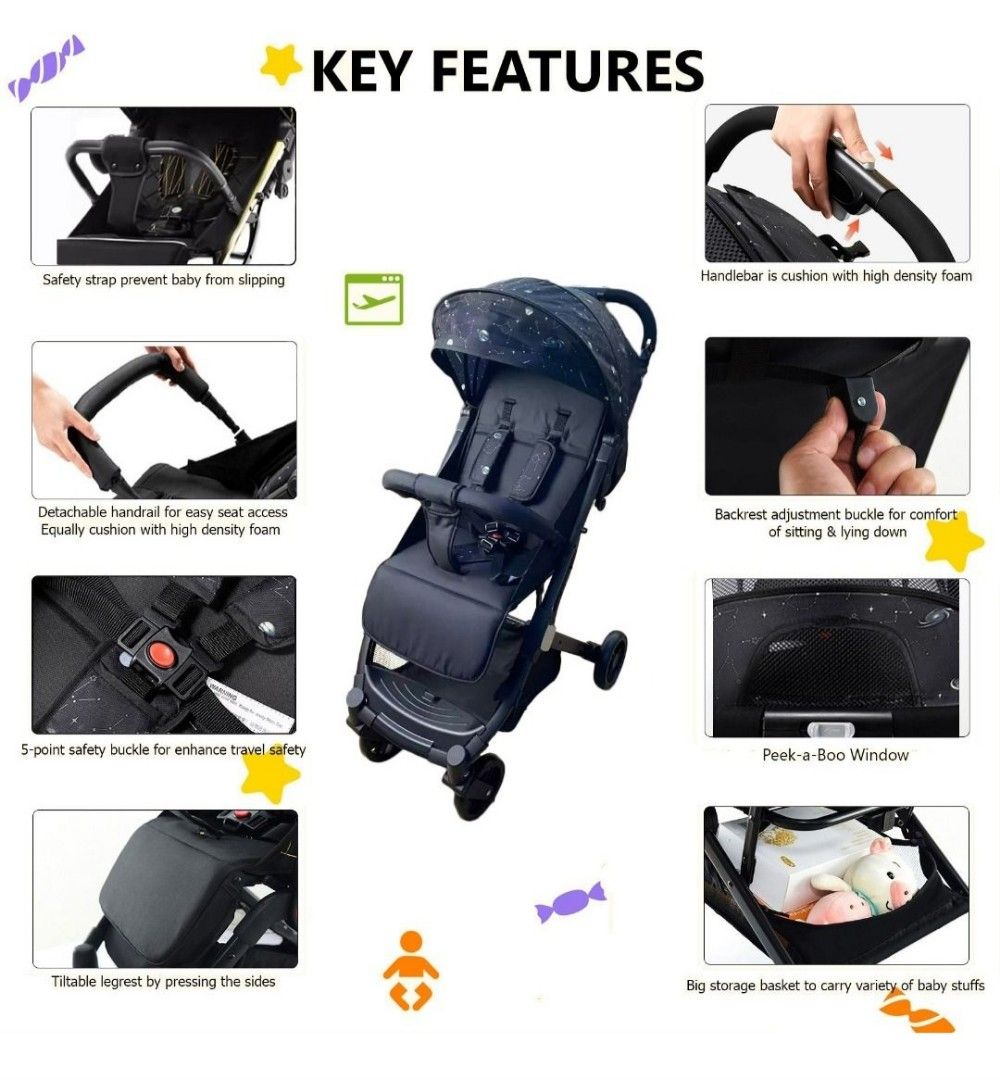 Lightweight stroller, Babies & Kids, Going Out, Strollers on Carousell