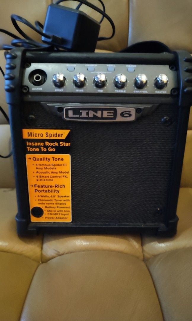 Line6 Micro Spider Portable Guitar Amp, Hobbies & Toys, Music & Media ...