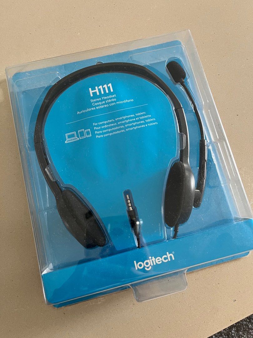 Logitech H111 Stereo Headset (black), Audio, Headphones & Headsets on ...