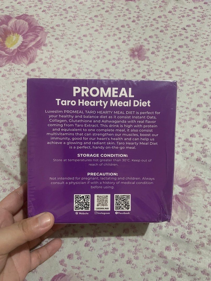 Luxe Slim Promeal Taro Hearty Meal Diet, Health & Nutrition, Health ...