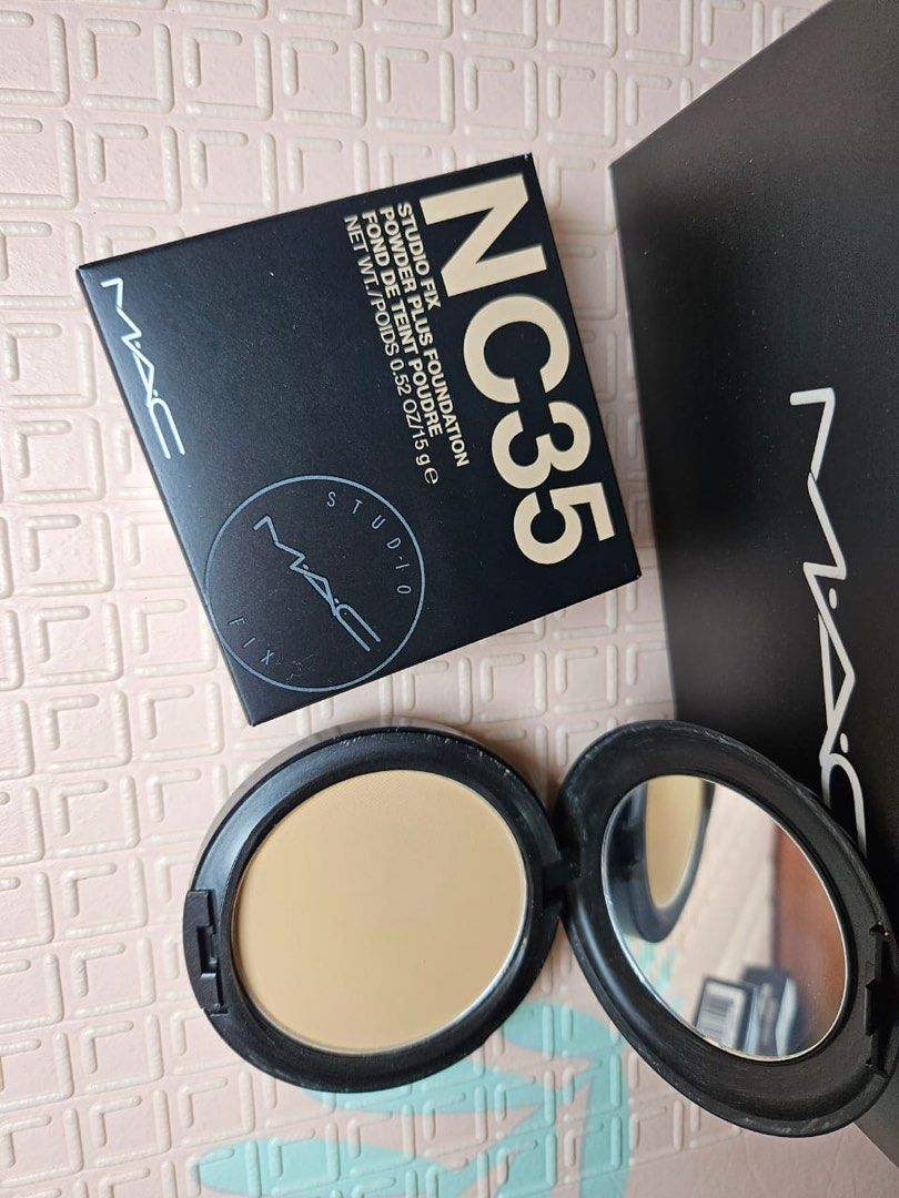 MAC Fix Powder Plus Foundation NC35 Original, Kesehatan & Kecantikan ...