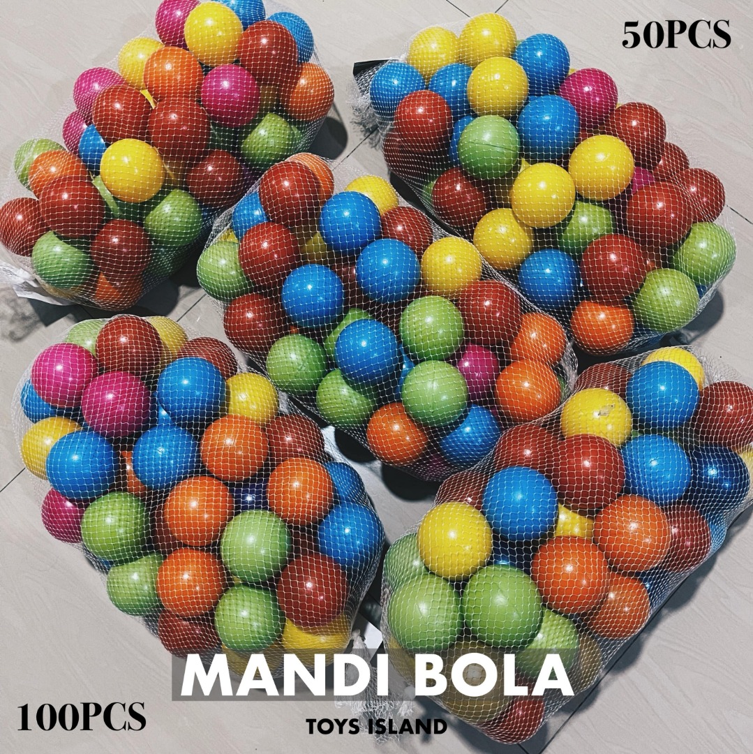 Mainan Anak Mandi Bola Plastik Warna Warni SNI Isi 50PCS - WARNA ...