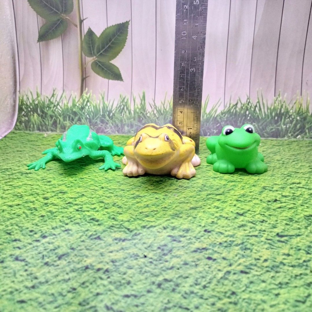 Mainan Hewan Kodok Katak Karet Set 3 Pcs, Toys & Collectibles, Mainan ...