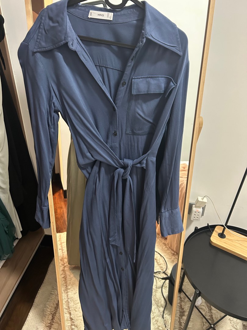 Mango blue dress, Women's Fashion, Dresses & Sets, Dresses on Carousell