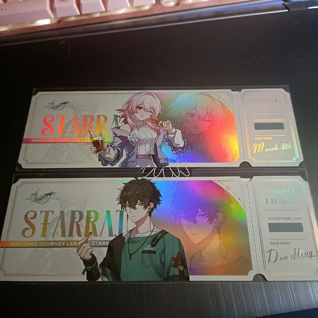 Mannhann Honkai Star Rail HSR Holographic Tickets, Hobbies & Toys, Toys ...
