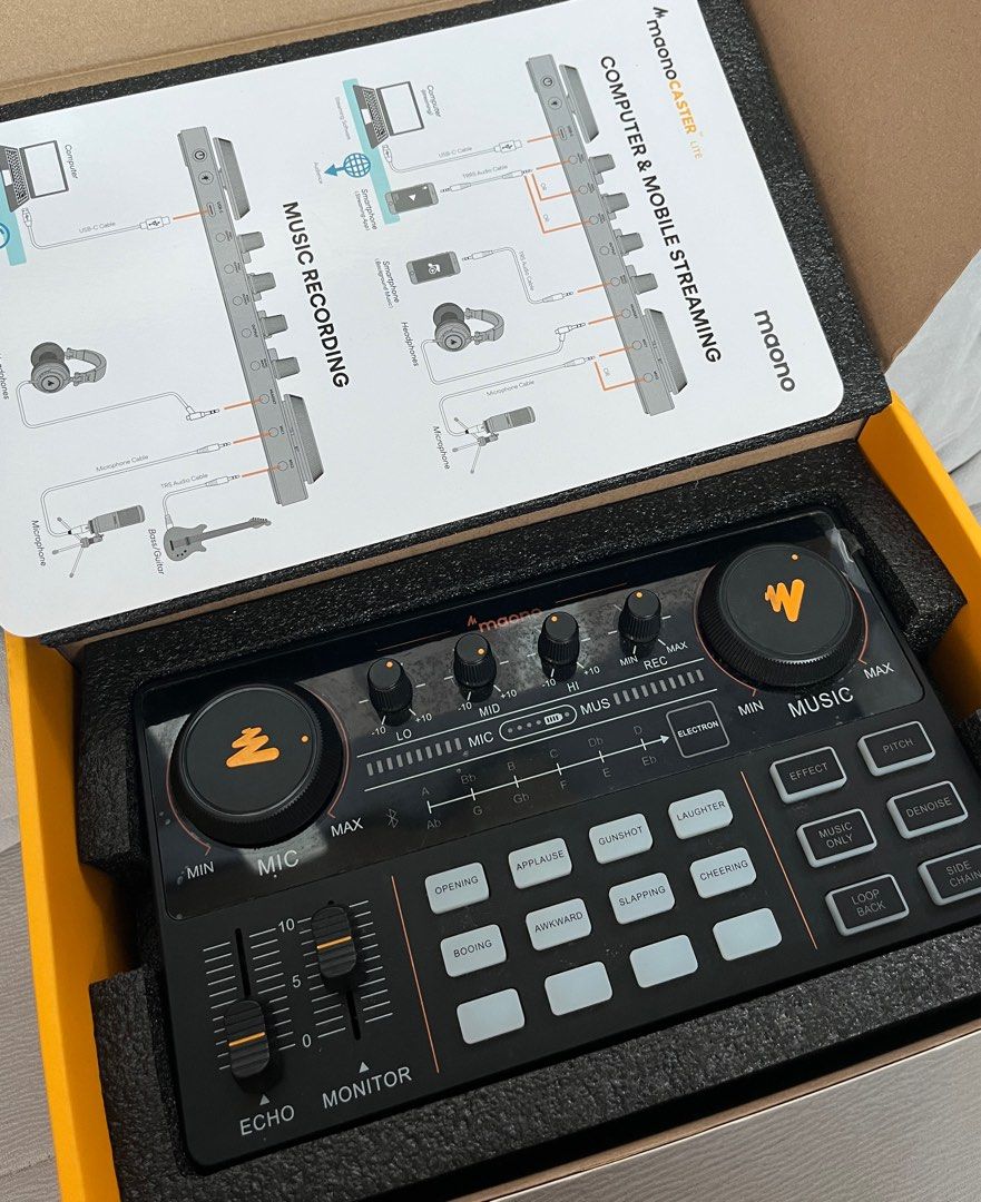 Maono Maonocaster AU-AM200 S1 Lite - All In One Bundle Soundcard, Audio ...