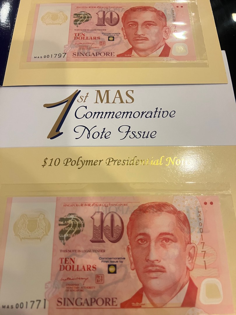 Mas Commemorative Notes 10 Notes (Mas001797 , Mas001771), Hobbies ...