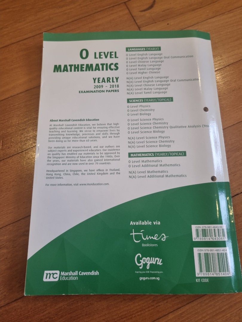 Mathematics O level 2009- 2018 TYS, Hobbies & Toys, Books & Magazines ...