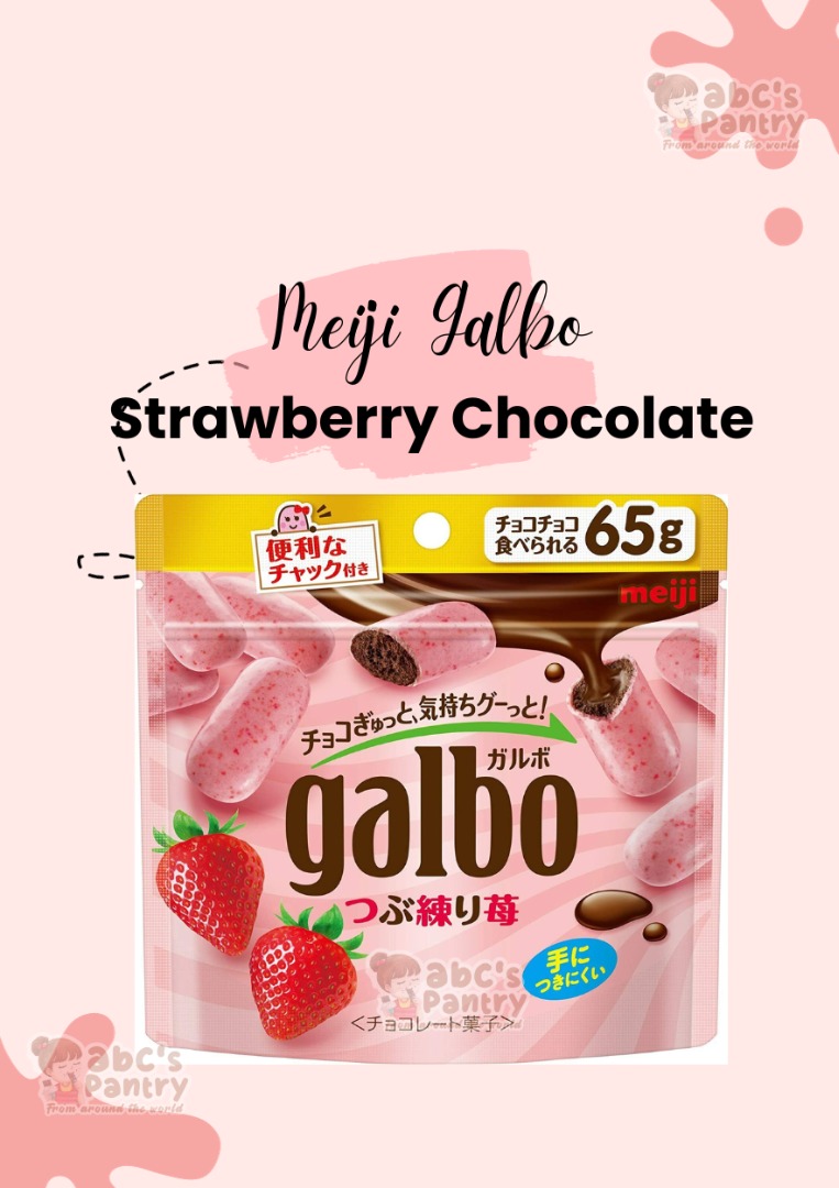MEIJI JAPAN | Galbo Strawberry Chocolate, Food & Drinks, Other Food & Drinks on Carousell