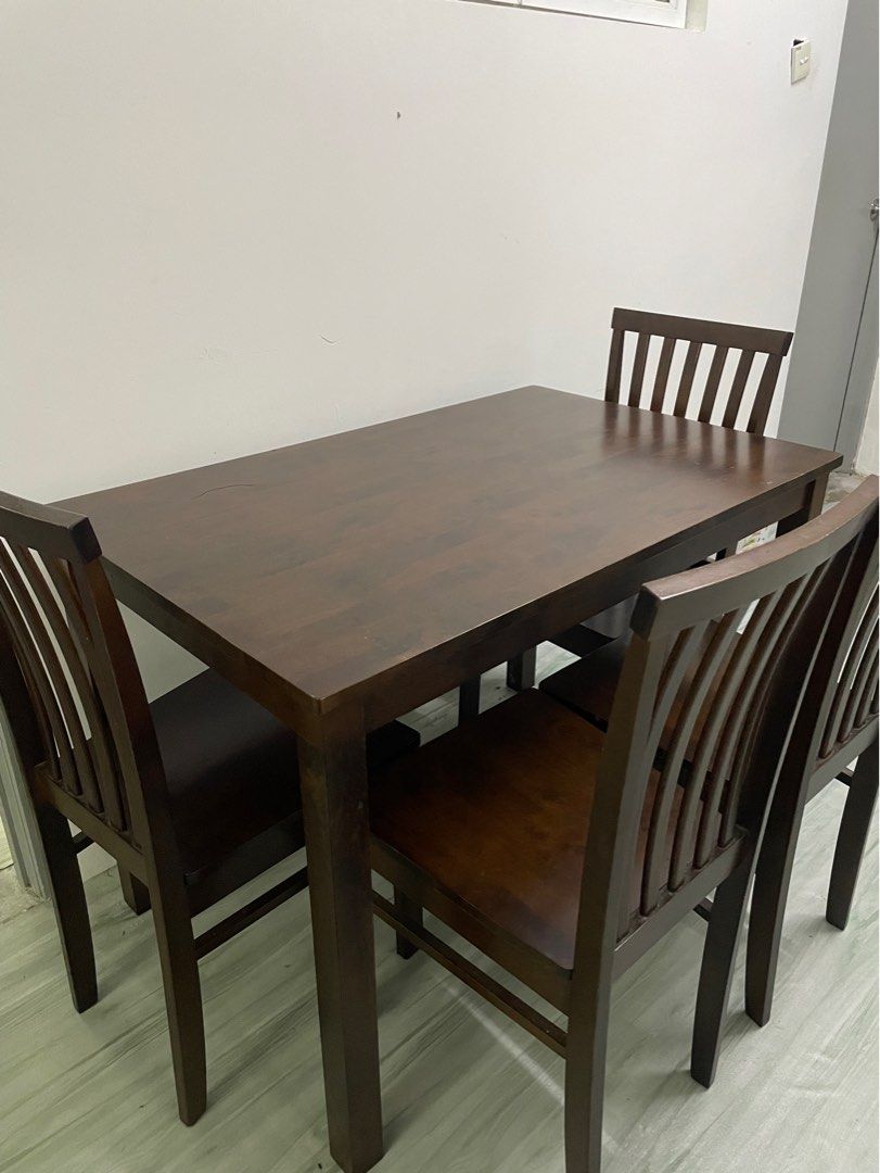Meja makan 4 seater, Furniture & Home Living, Furniture, Tables & Sets ...