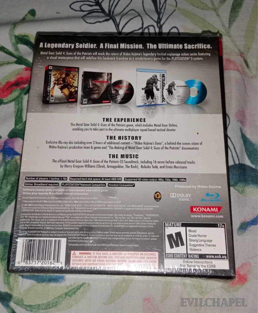 Metal Gear Solid 4 Limited Edition R1 w/ DVD and Magazine, Video Gaming ...