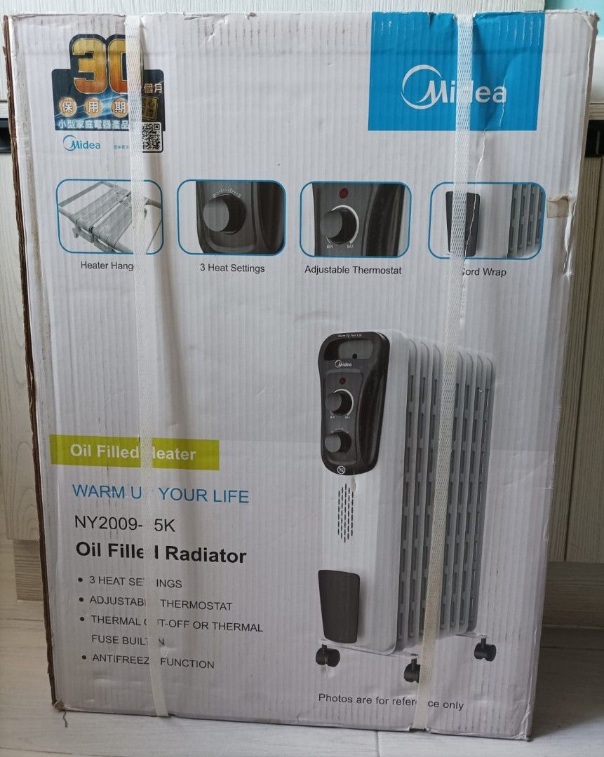 Midea NY2009-15K Oil Filled Radiator, 家庭電器, 冷氣機及暖風機 - Carousell