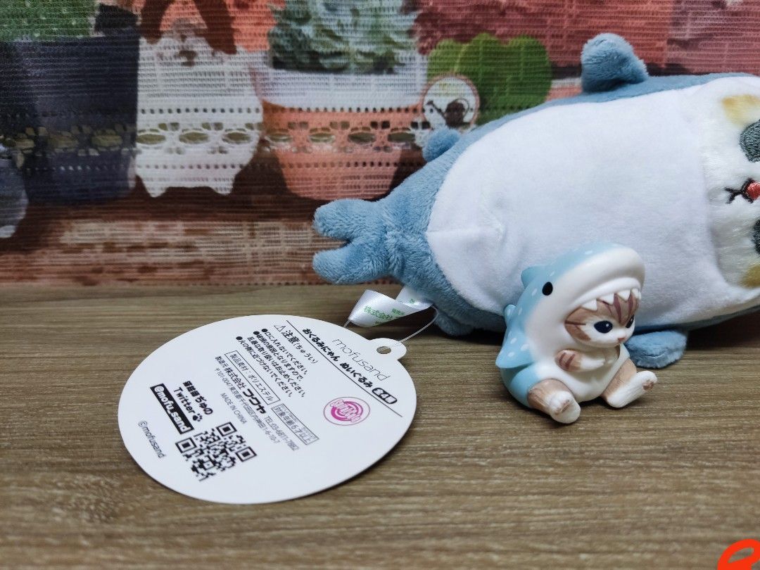 Mofusand samenyan Cat shark plush with cat shark figure, Hobbies & Toys ...