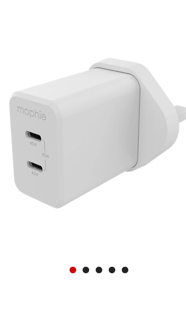 MOPHIE Speedport 45W Dual USB-C PD GAN fast wall charger, Mobile Phones ...