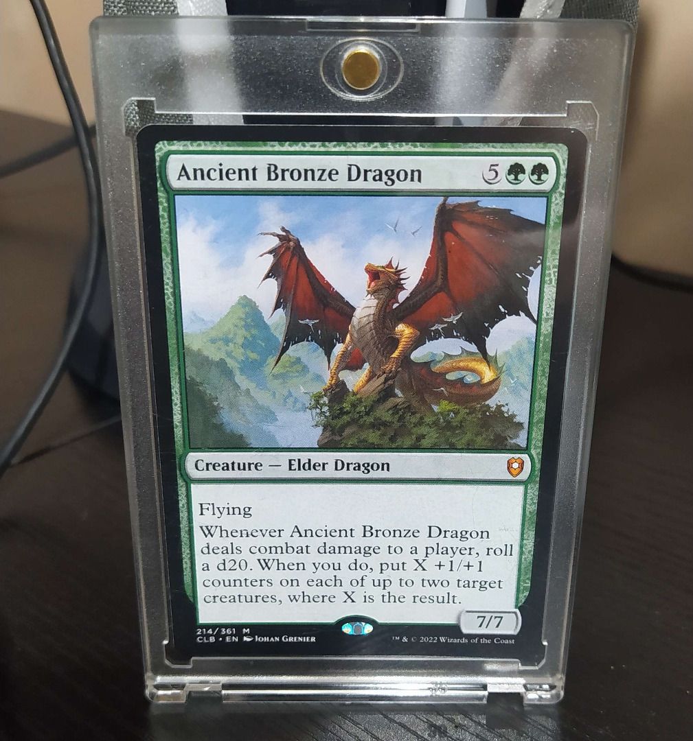 [MTG][CLB] Ancient Bronze Dragon (NM) with Magnetic Card Holder ...
