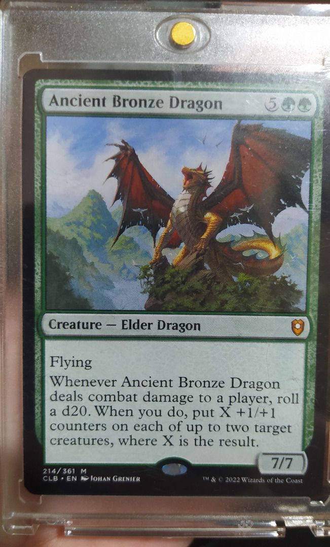[MTG][CLB] Ancient Bronze Dragon (NM) with Magnetic Card Holder ...