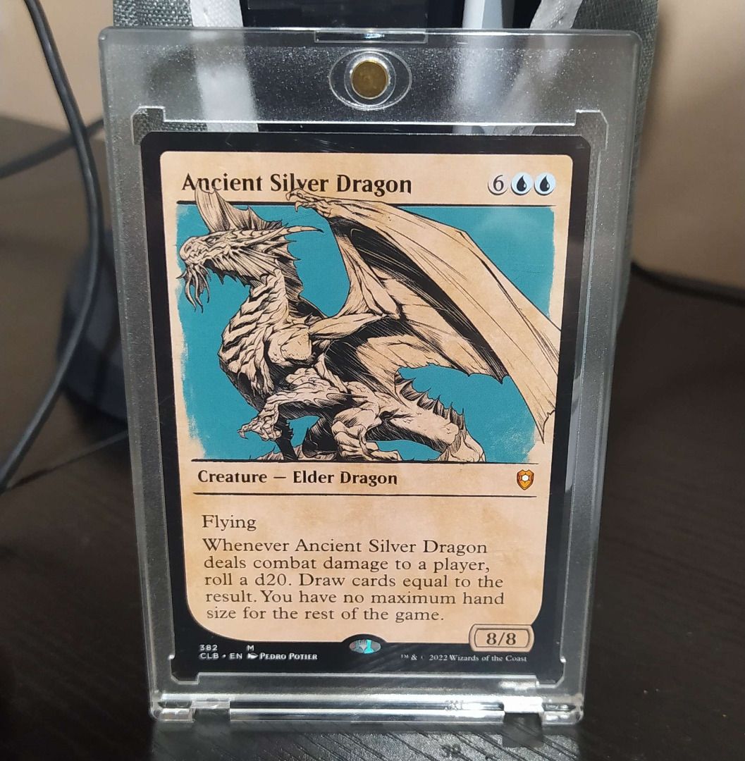 [MTG][CLB] Ancient Silver Dragon - Showcase (NM) with Magnetic Card ...