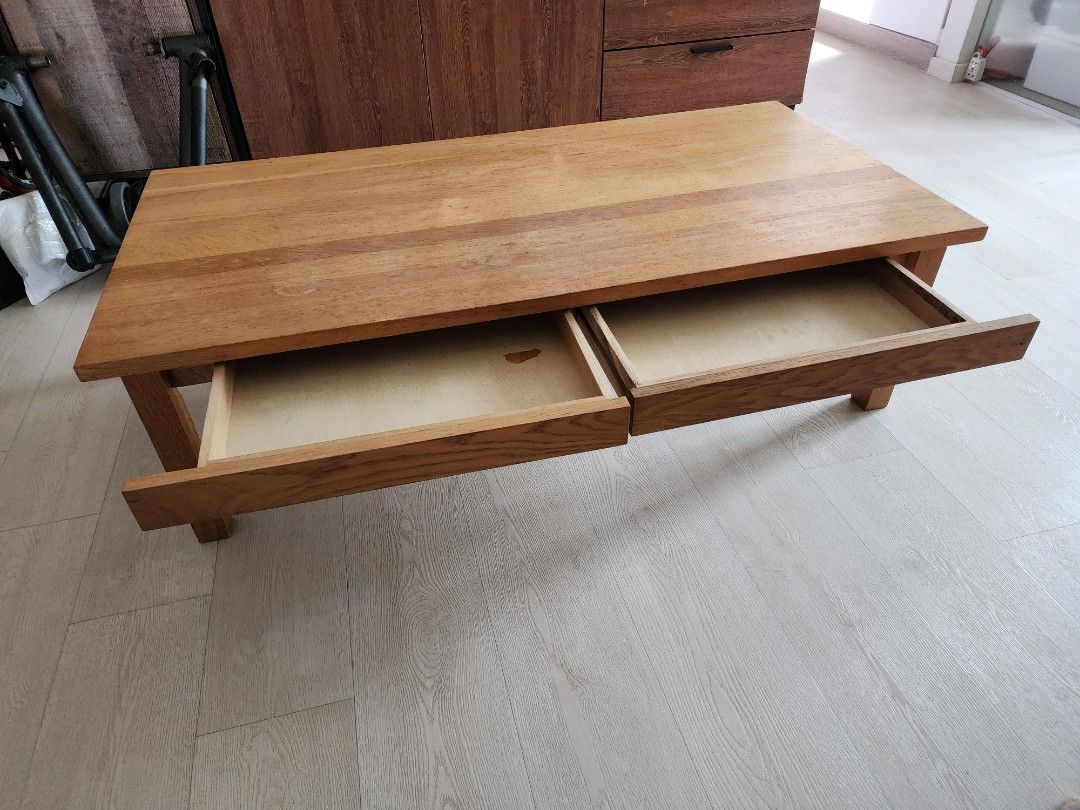 Muji Oak Table, Furniture & Home Living, Furniture, Tables & Sets on ...