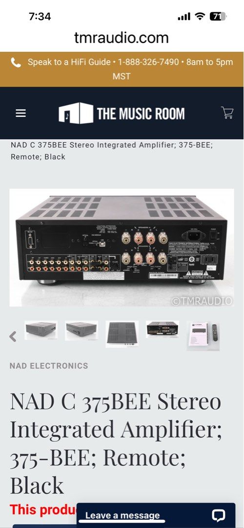 Nad C375BEE integrated amplifier, Audio, Soundbars, Speakers ...