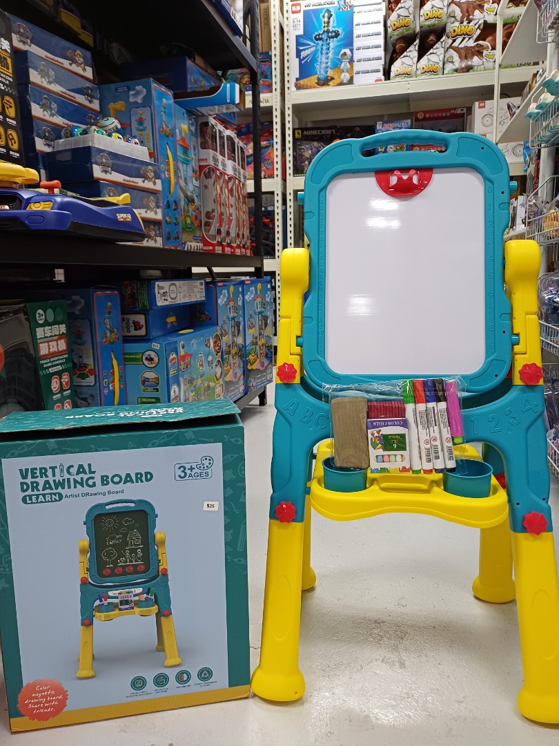 NEW Kids Vertical Drawing Board [ Good for learning][Extendable height ...