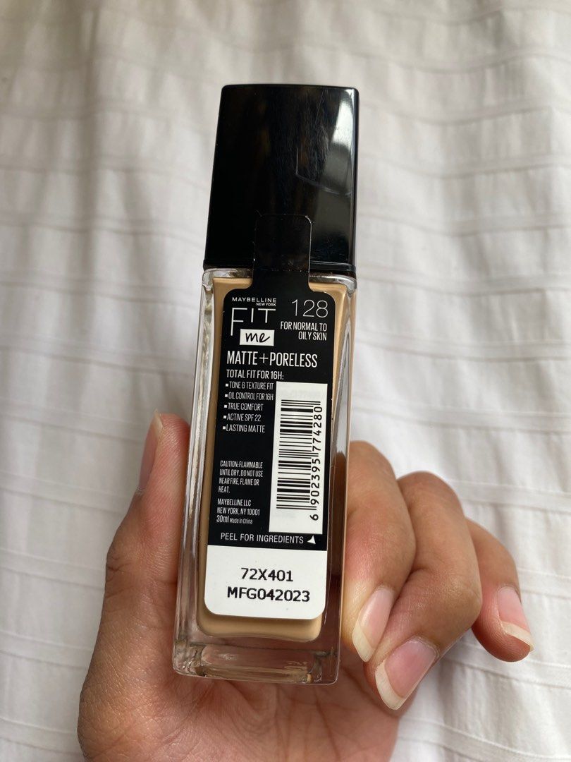 New Maybelline Fit Me Foundation 128, Beauty & Personal Care, Face ...
