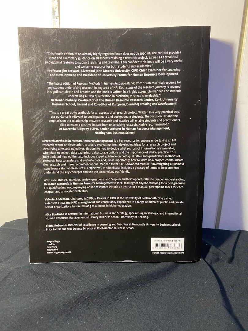 (NEW) Research Methods in Human Resource Management Investing a ...