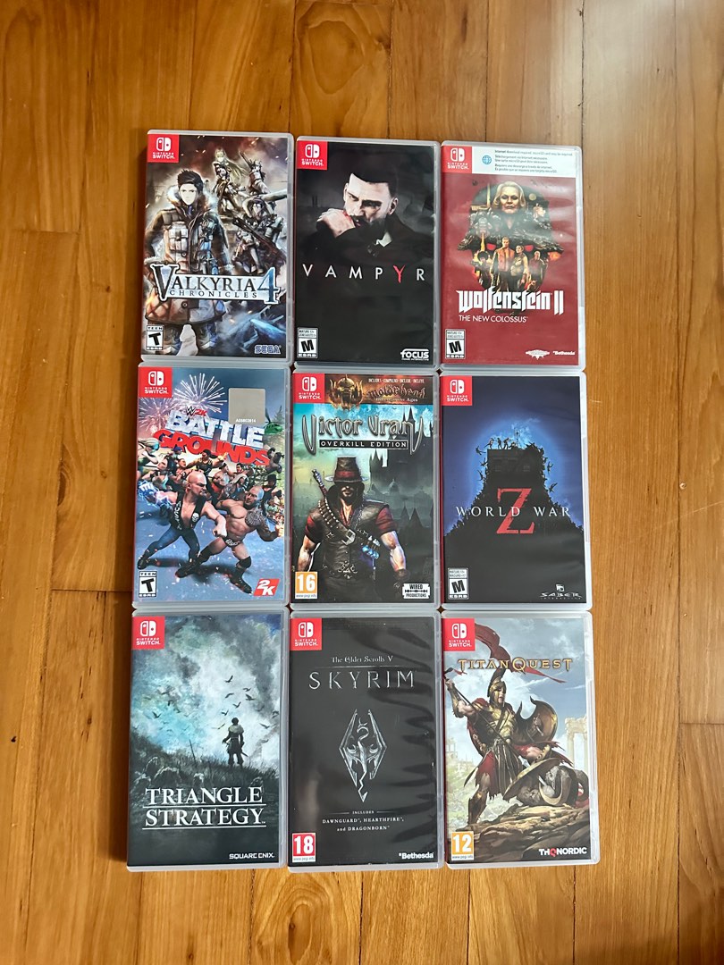 Nintendo Switch game Valkyria Chronicles 4 / Vampyr / Wolfenstein 2 ...