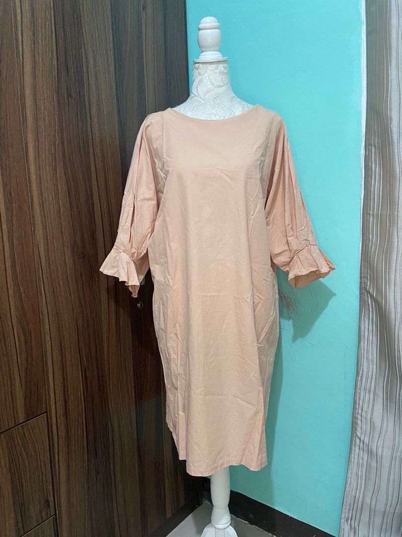 Nude color shift dress, Women's Fashion, Dresses & Sets, Dresses on ...