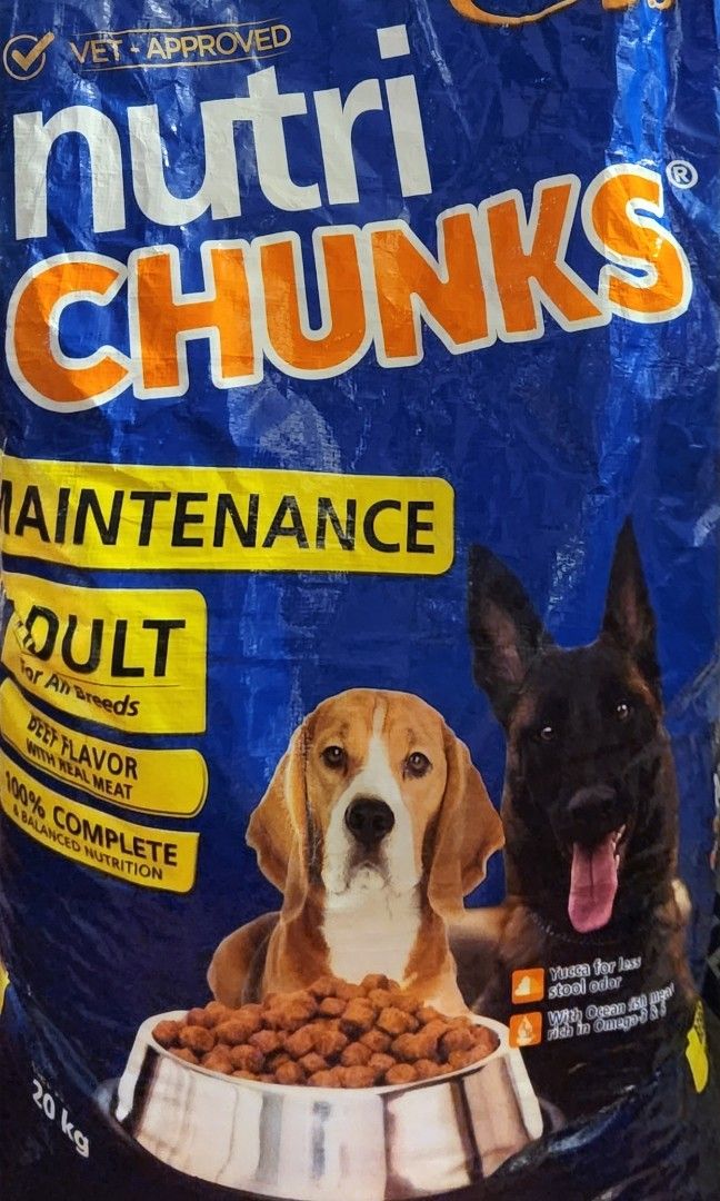 NUTRI CHUNKS Dog Food 20kg, Pet Supplies, Pet Food on Carousell