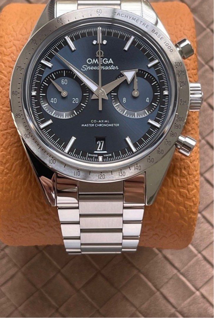 Omega 57 Blue Dial Full Set, Luxury, Watches on Carousell