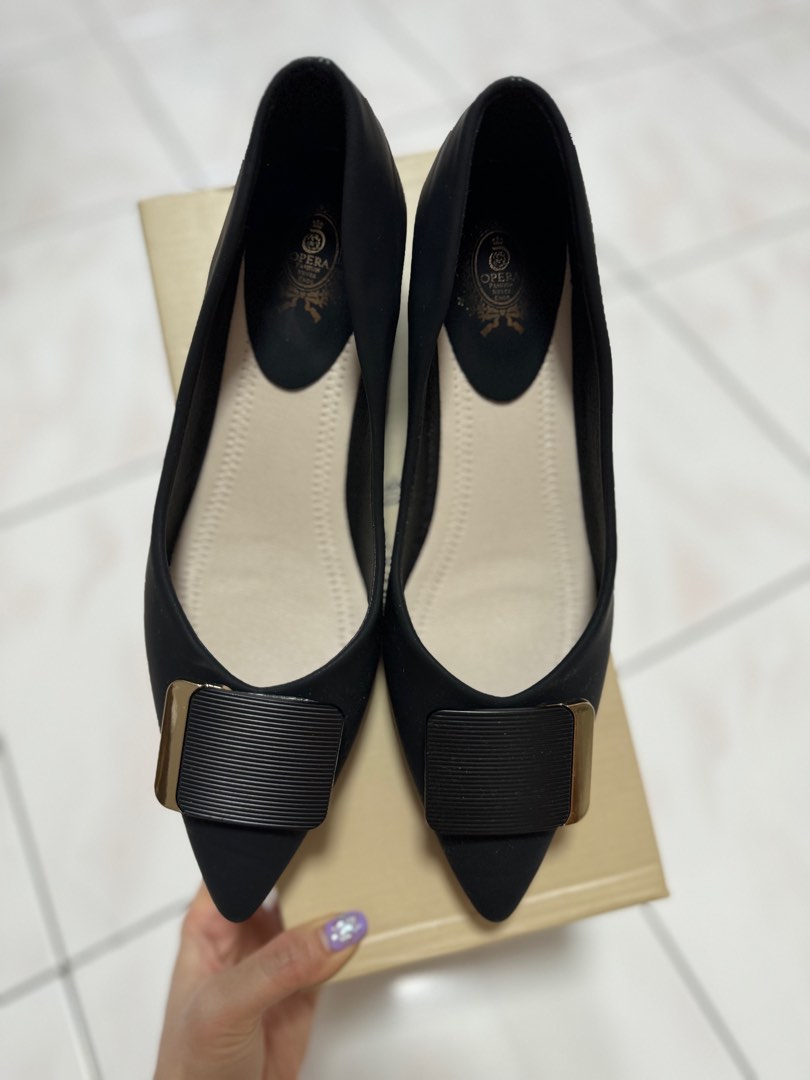 Opera Black Shoe, Women's Fashion, Footwear, Heels on Carousell