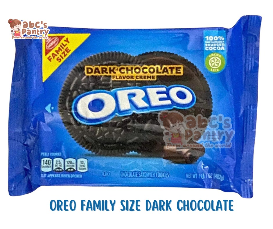 OREO US | Dark Chocolate Creme Chocolate Sandwich Cookies, Family Size ...