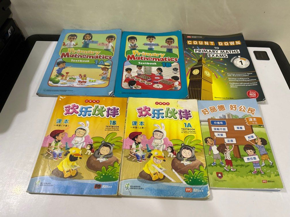 P1 Chinese & Math Textbook Bundle, Hobbies & Toys, Books & Magazines ...