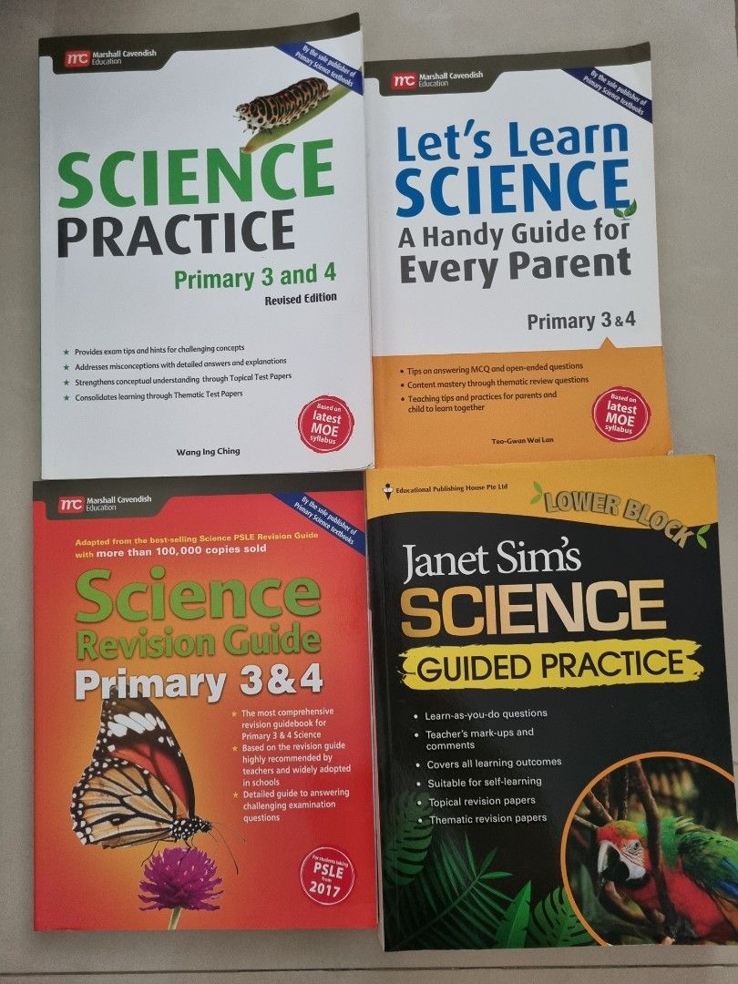 P3 Math Assessment Books + P3 and 4 Science Assessment Books, Hobbies ...