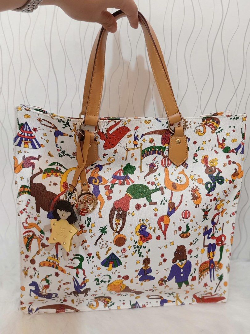 Piero Guidi Magic Circus Tote Bag, Luxury, Bags & Wallets on Carousell