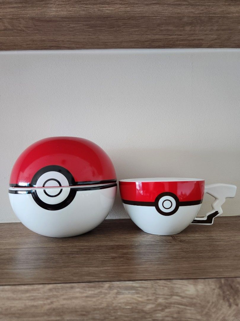Pokemon Pokeball Cafe Cup and Bowls, Furniture & Home Living ...