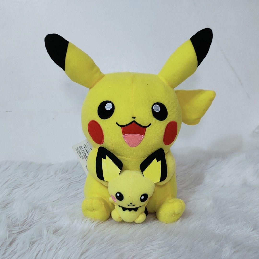 Pokemon Center Pikachu with Baby Pichu Plush, Hobbies & Toys, Toys ...