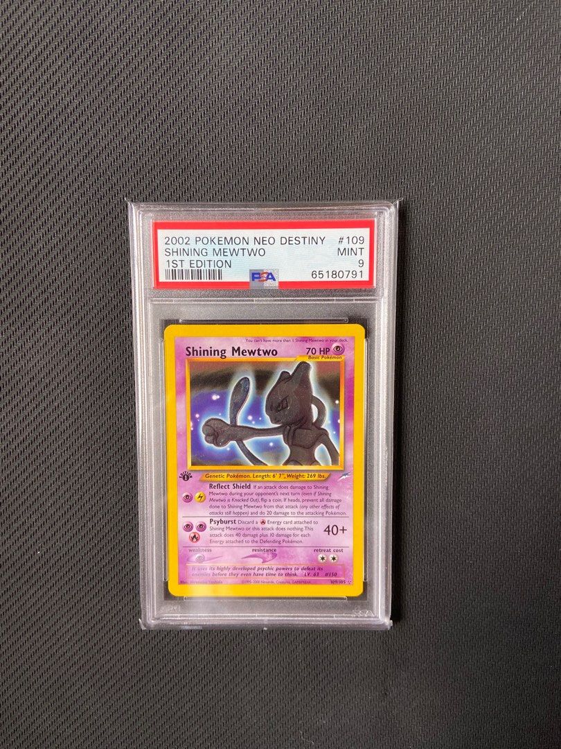 Pokemon Shining Mewtwo 1st Edition PSA 9 Neo Destiny, Hobbies & Toys ...