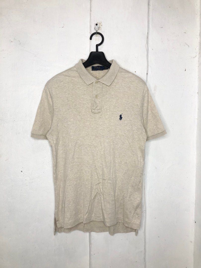 Polo Ralph Lauren Cream Polo Shirt, Men's Fashion, Tops & Sets, Tshirts ...