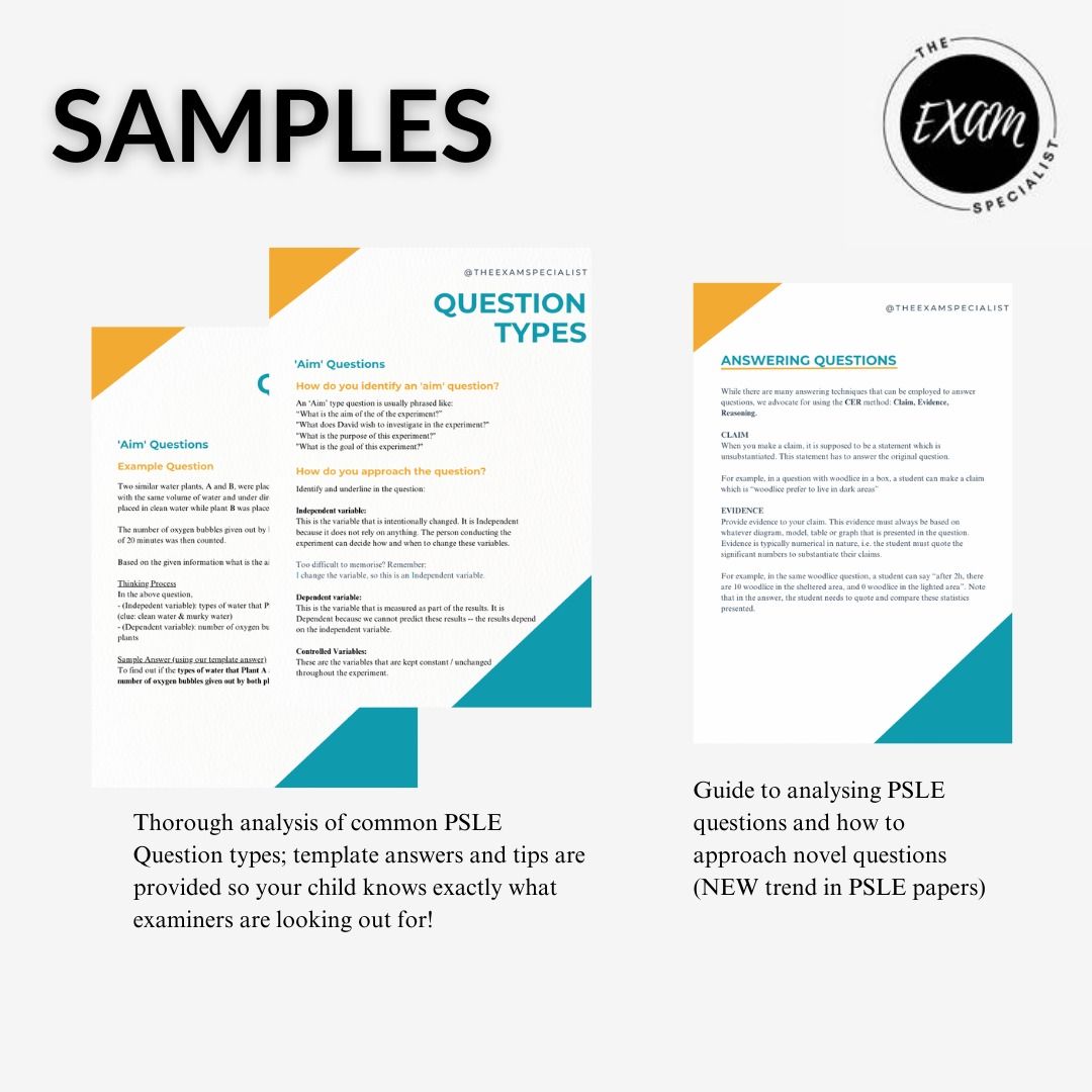 PSLE Science 2025 Package (P5 P6 | Notes | Past Year Prelim Papers ...