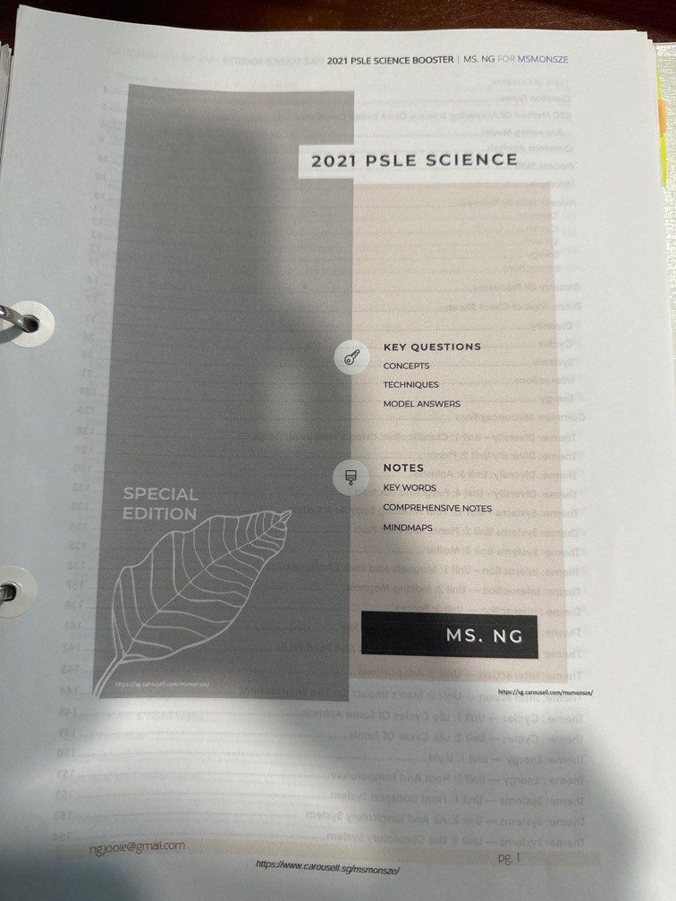 PSLE Science notes, Hobbies & Toys, Books & Magazines, Assessment Books ...