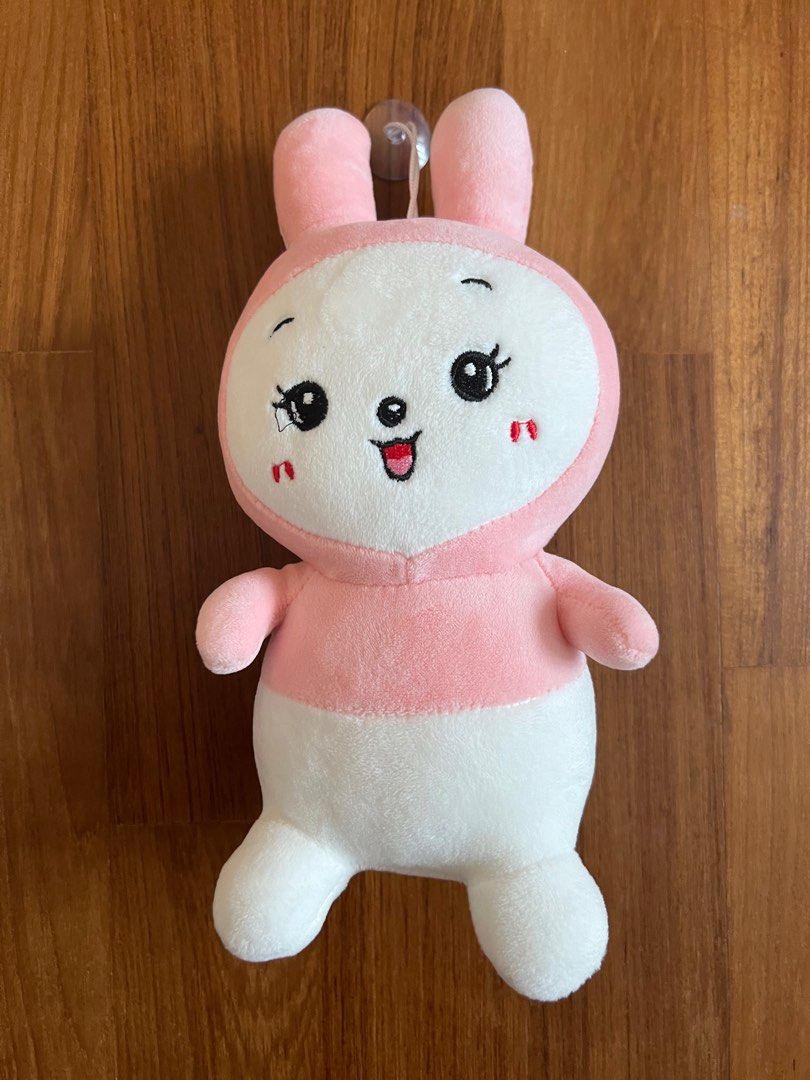 Rabbit soft toy with suction, Hobbies & Toys, Toys & Games on Carousell