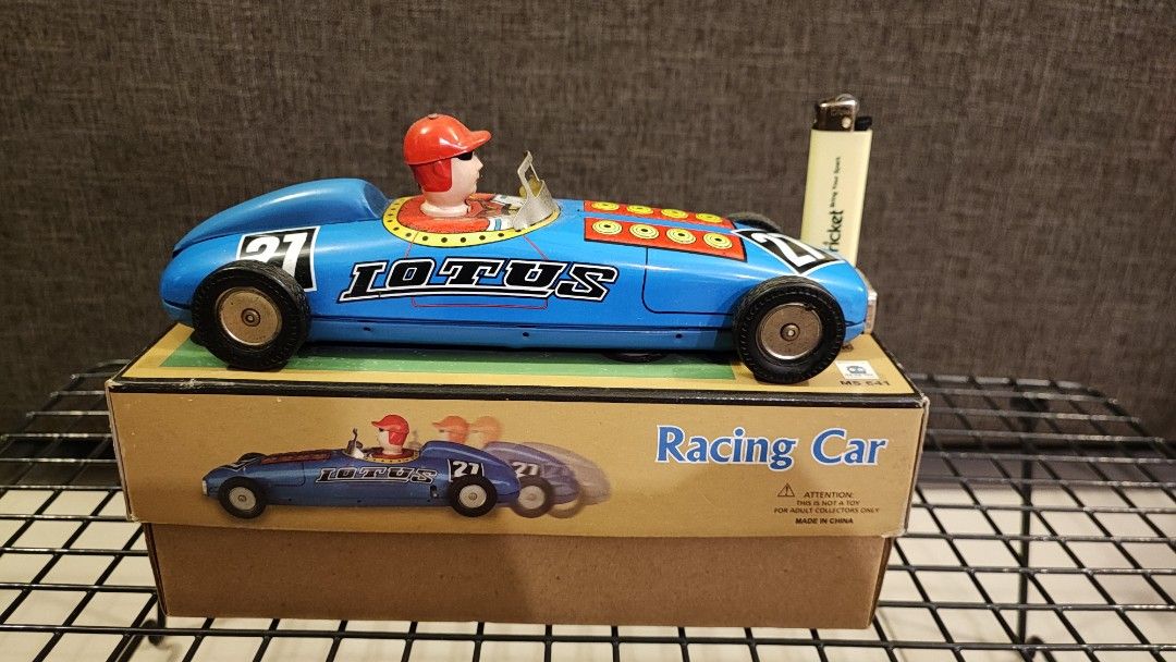 Racing Car with Wind-Up Spring Mechanism, Hobbies & Toys, Toys & Games ...