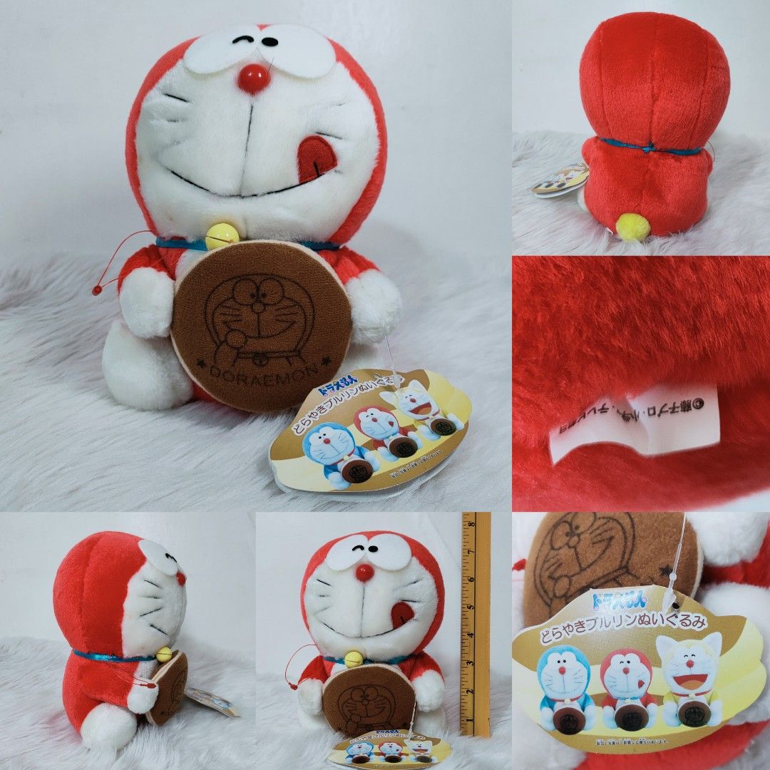 Red Doraemon Vibrating Plushie, Hobbies & Toys, Toys & Games on Carousell
