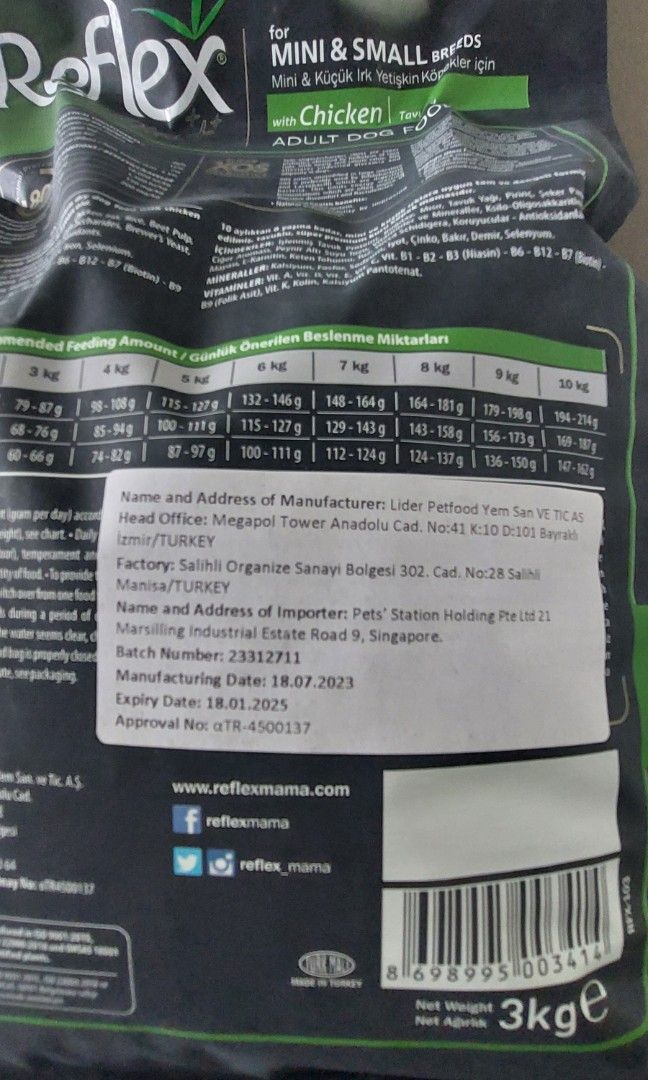 Reflex Plus Kibbles, Pet Supplies, Pet Food on Carousell