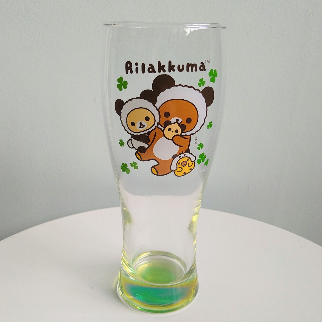 Rilakkuma Kuji Panda & Clover Series Tall Glass, Hobbies & Toys ...